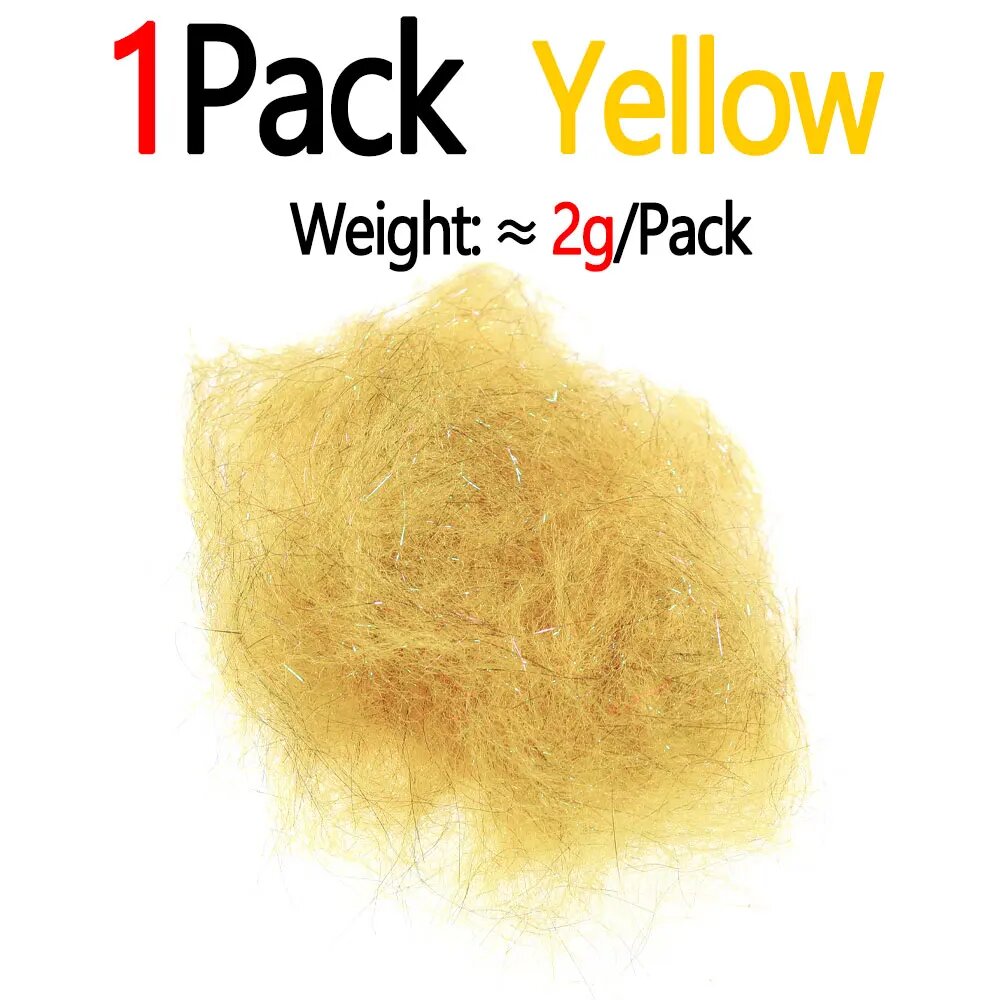 Bimoo Nymph Flash Дубинг для вязания мух 2г Желтый, 1Pack Yellow