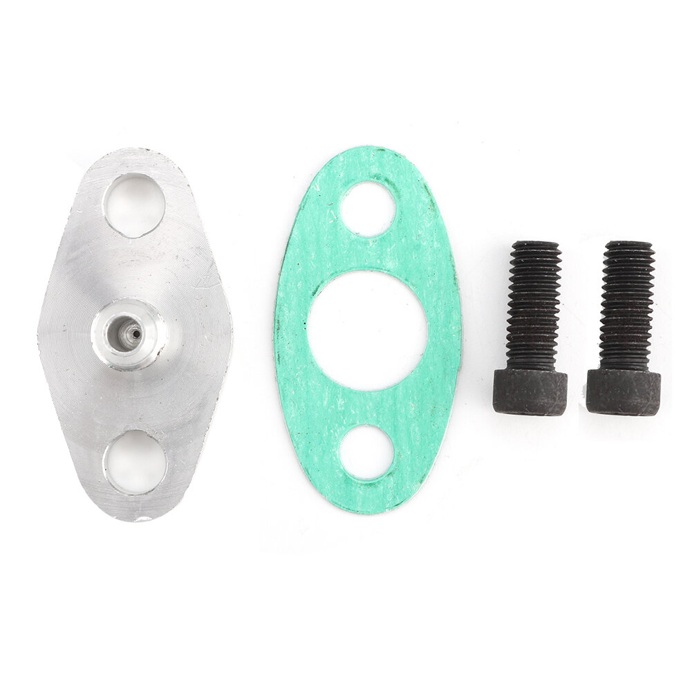 AN4 Turbo Oil Feed Inlet Flange Gasket Adapter Kit for T3 T4 Turbocharger