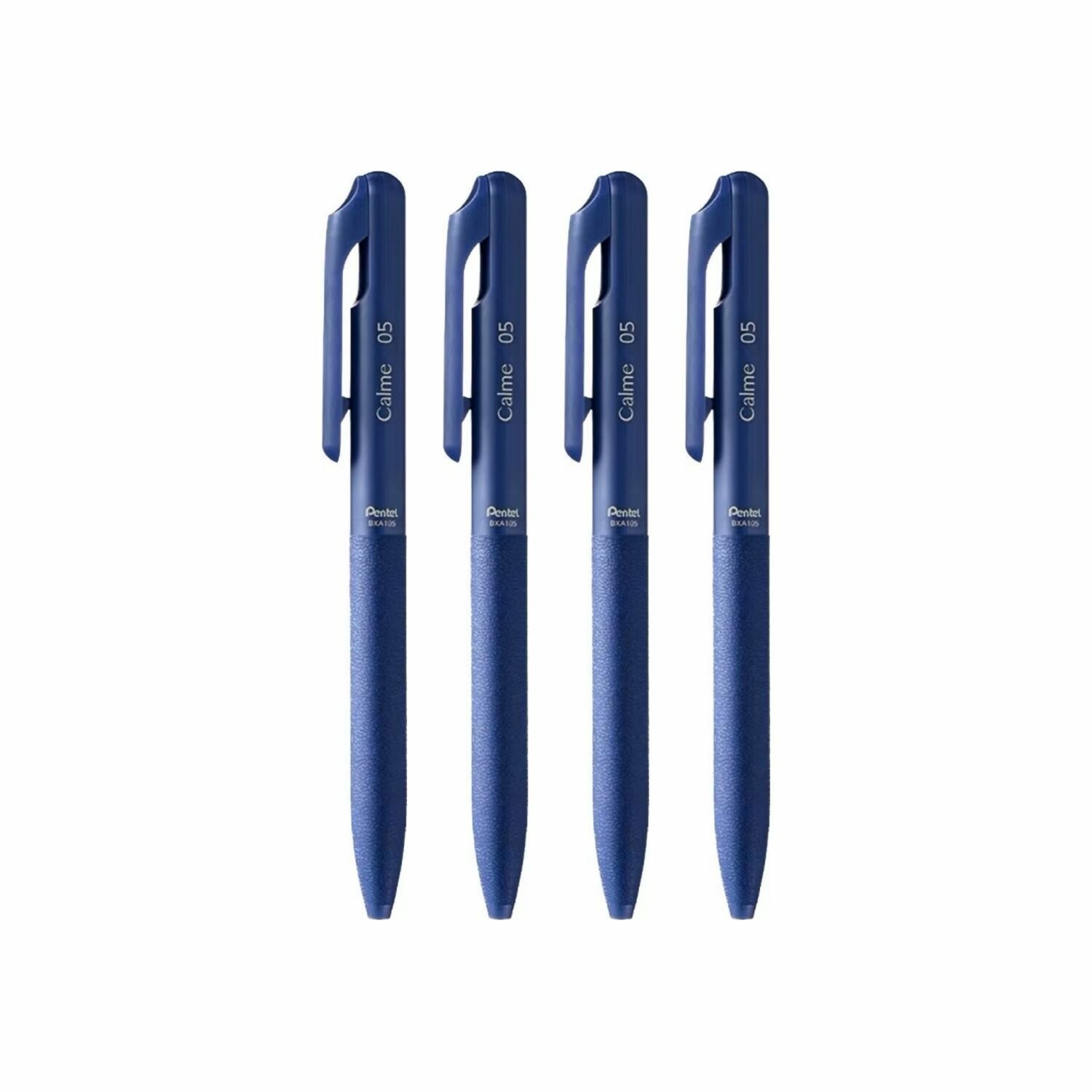 Гелевая ручка Pentel Calme BXA105 синие чернила 0.5 мм набор 4 штуки бесшумный механизм удобный хват