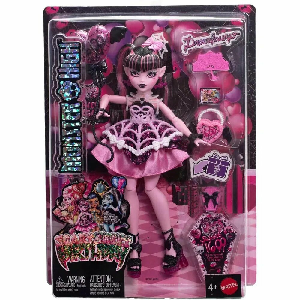 Monster high дракулаура, Scary Sweet Birthday Кукла, Коллекционные игрушки,27.5cm