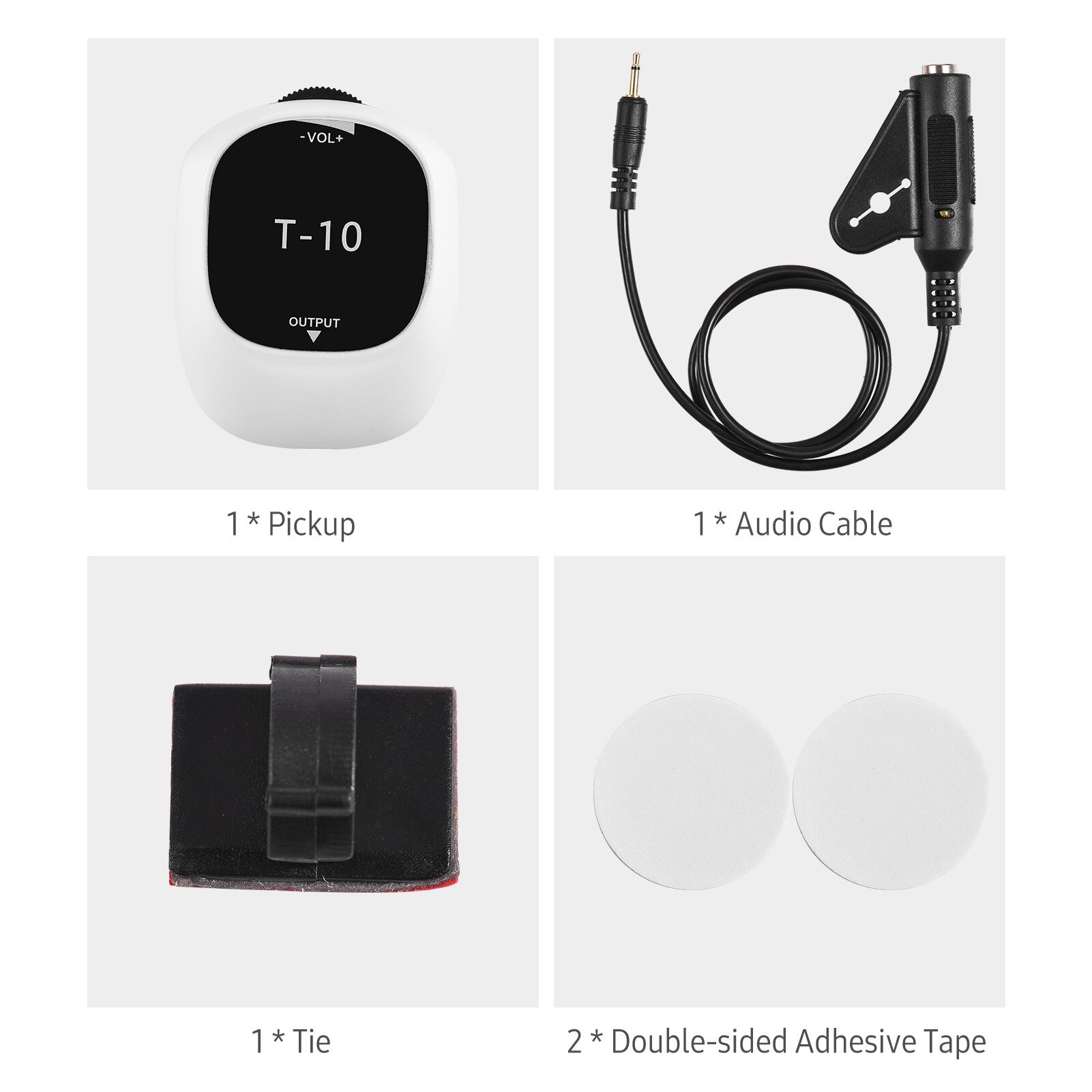 Пьезоэлектрический звукосниматель, универсальный, без сверления, самоклеящийся звукосниматель, 6,5 мм, аудиоинтерфейс для динамика, многофункциональный звукосниматель для гитары, укулеле, скрипки, мандолины, банджо, эрху, гучжэна, пипы