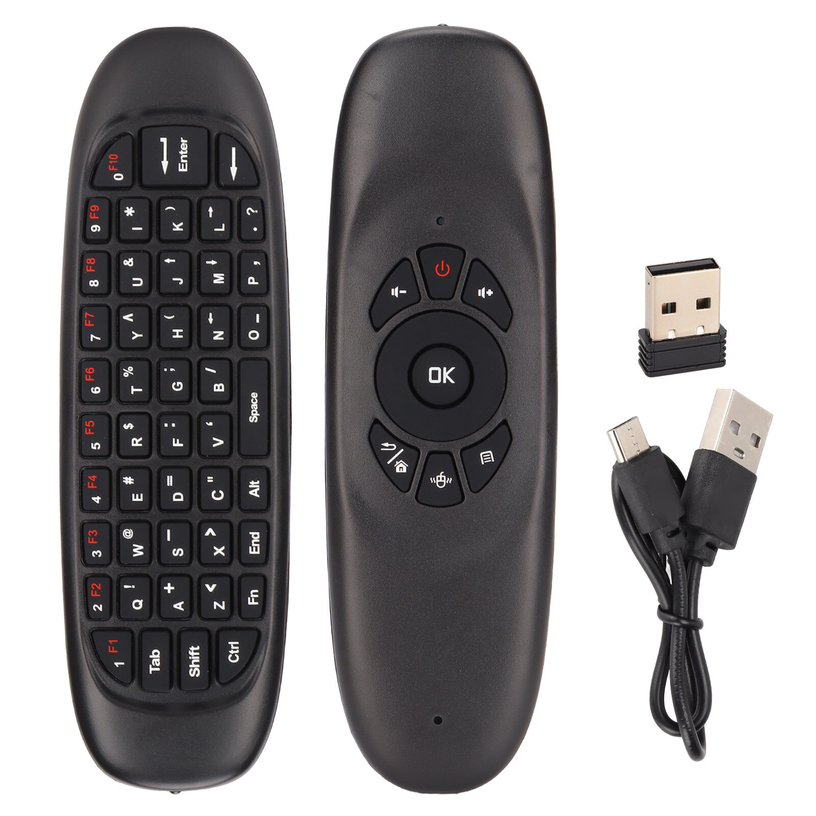 Многофункциональная беспроводная мышь Air Mouse 2,4 ГГц с USB-приемником, подключением по принципу Plug and Play, точным и чувствительным управлением, пультом дистанционного управления для ПК и телевизора.