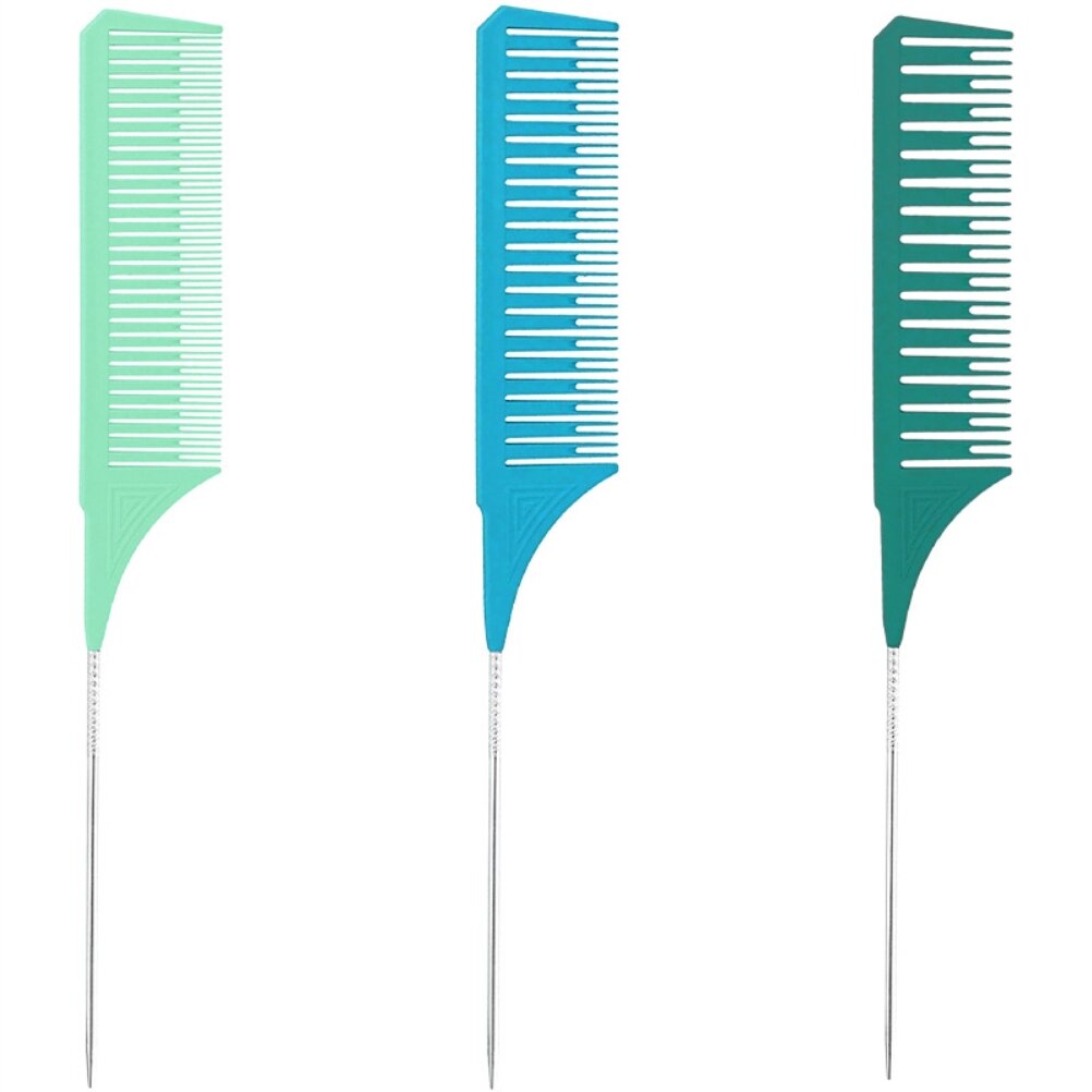 3 шт. расчески в виде крысиного хвоста, парикмахерские расчески для женщин и мужчин, расчески для мелирования, укладки и разглаживания волос
