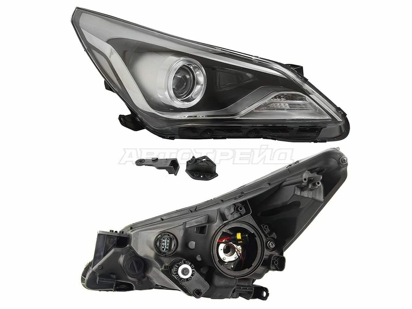 Фара правая, линза для Хендай Солярис арт ST2211166CR SAT