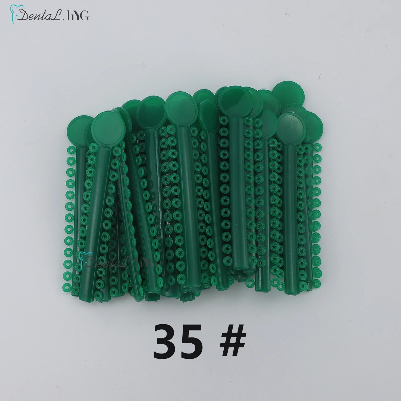 Эластичные лигатуры для брекетов, зеленые No.35, 1040 шт.