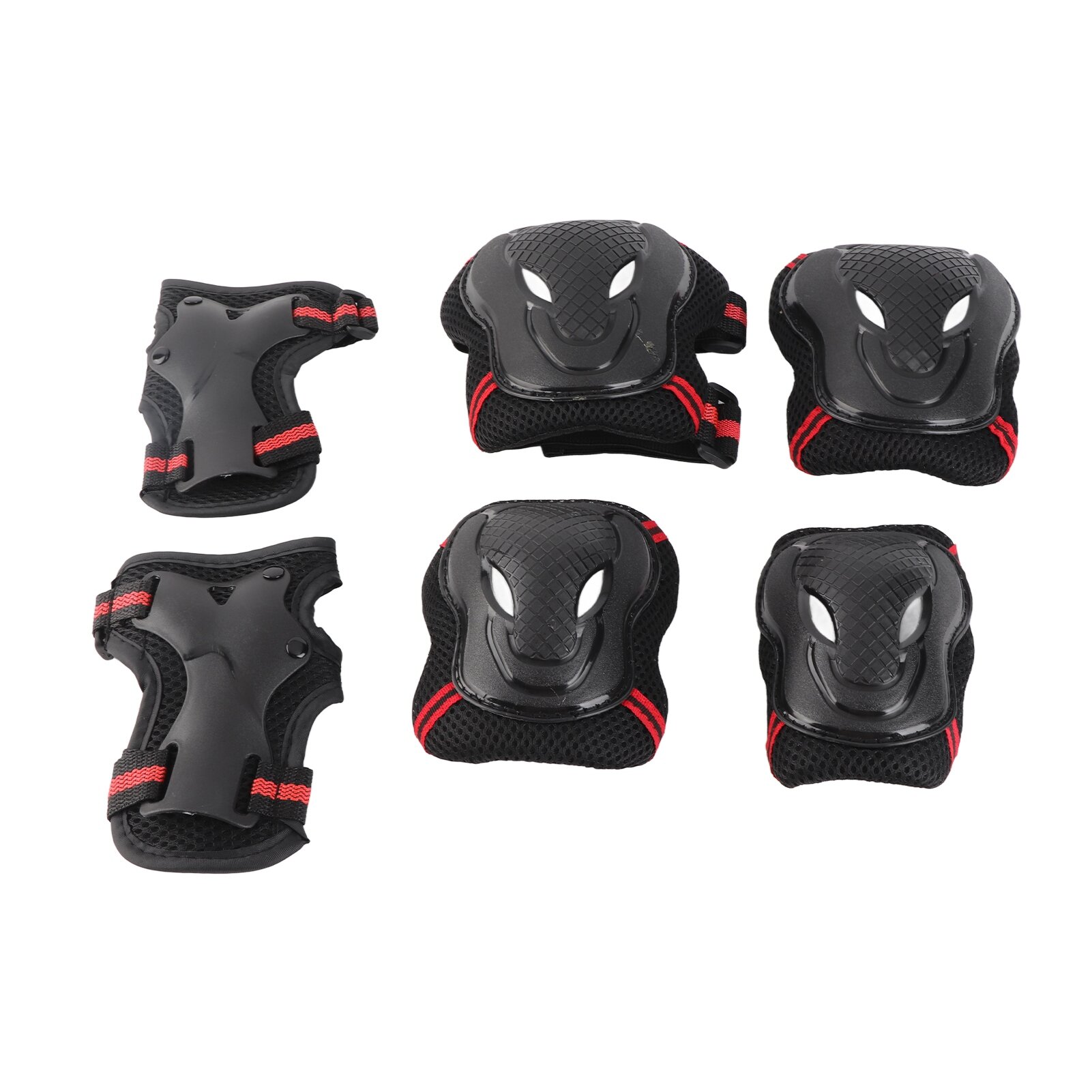 Набор защитной экипировки: 6 предметов, наколенники, налокотники, напульсники, ABS, высокая твердост