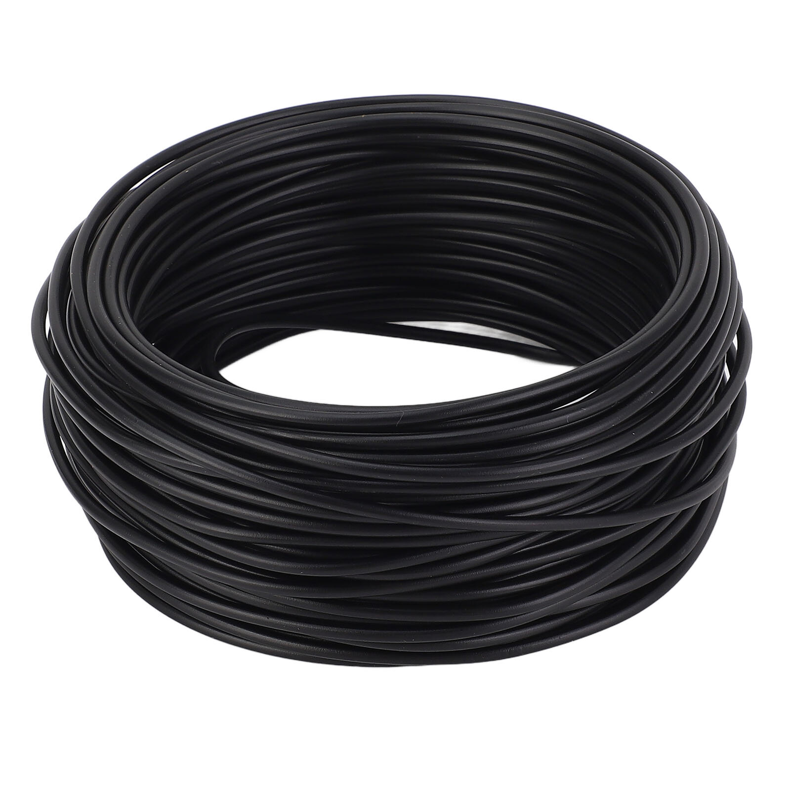 Оцинкованная железная гибкая металлическая проволока для обвязки телекоммуникационных кабелей ПВХ, 1,5 мм x 20 м, с круглым отверстием, черная.