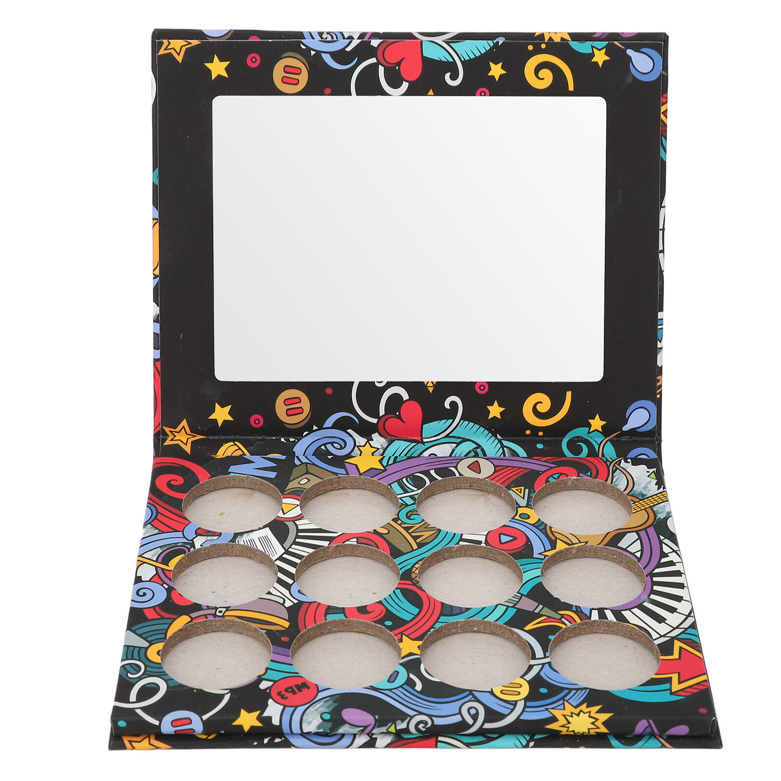 Палитра теней для век с 12 отверстиями, пустая магнитная палетка теней для контуринга, футляр для хранения косметики