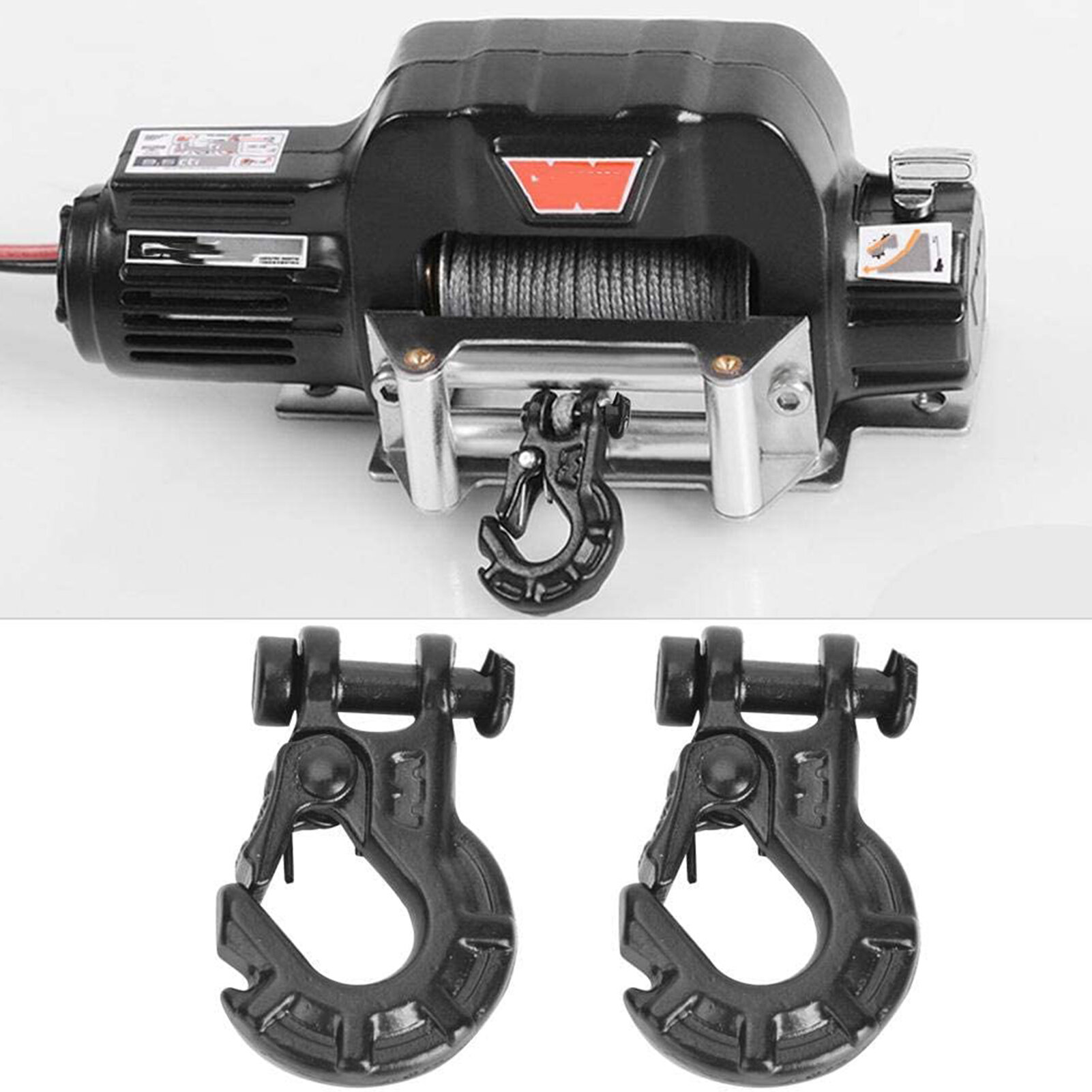 Крюк для прицепа с дистанционным управлением, 2 шт. прочный металлический крюк для лебедки, сменный крюк для прицепа для 1/10 TRAX4 Axial SCX10 90046 90047 RR10, аксессуары для моделей автомобилей