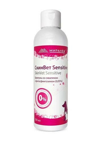 Миралек СкинВет Sensitive шампунь со скваленом и фитосфингозином, 200мл