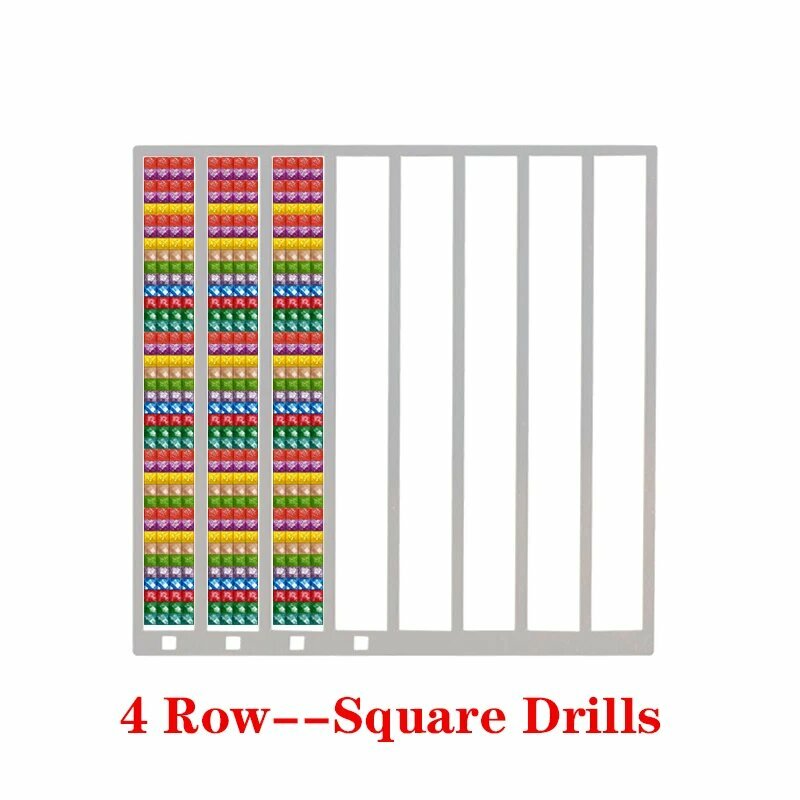 Линейка для алмазной живописи HOMFUN из нержавеющей стали 4 Row Square Drills