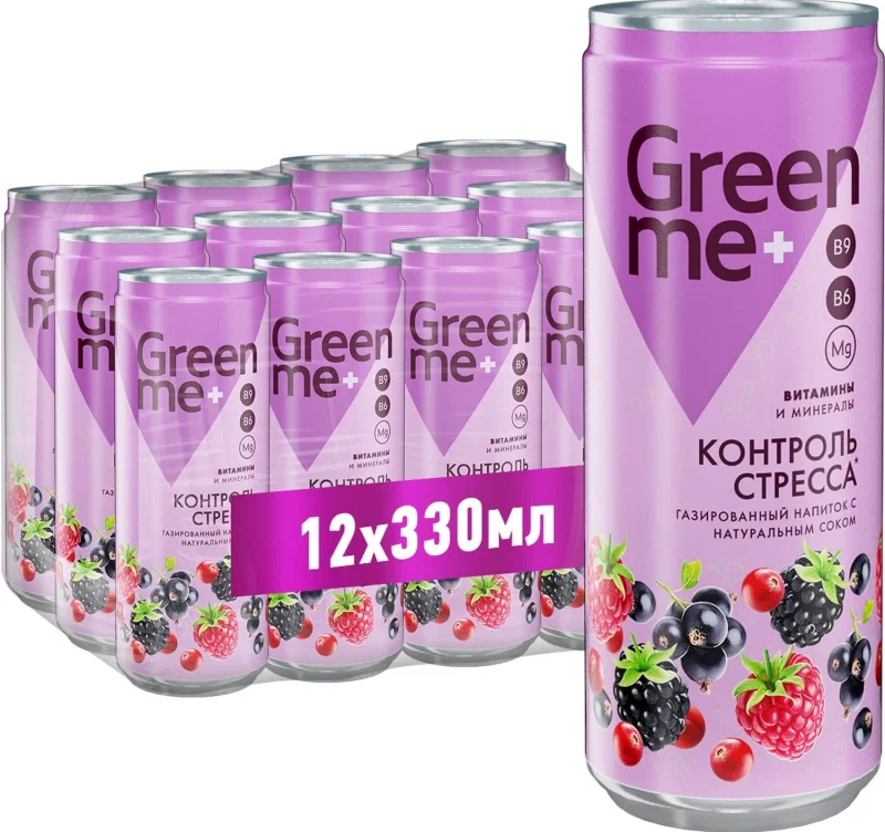 ГринМи плюс Стресс Контрол (GreenMe plus protect) 0,33л./12шт.
