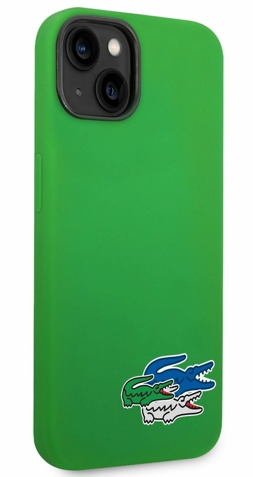 Чехол на iPhone 14 Plus Lacoste Liquid Silicone LCHCP14MSION силиконовый зелёный