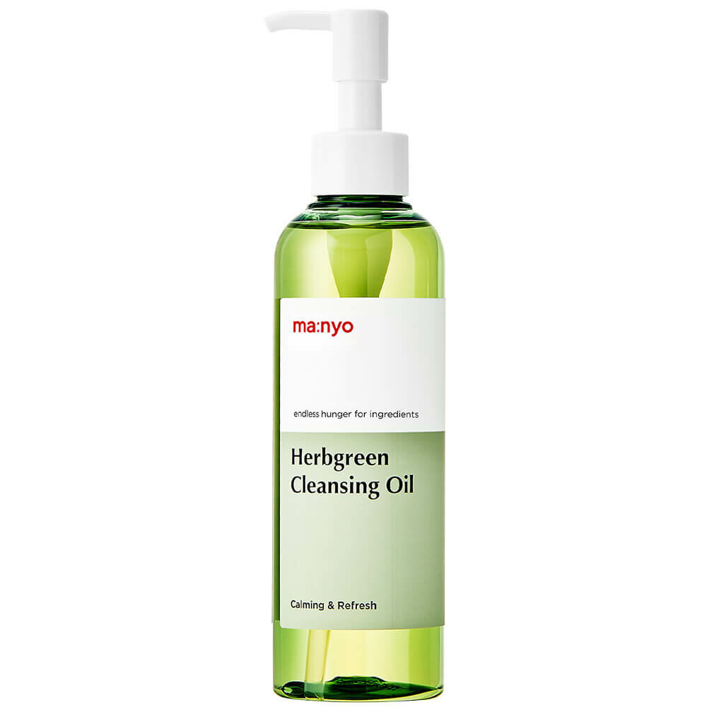 Гидрофильное масло Manyo Herb Green Cleansing Oil с комплексом трав, зеленое