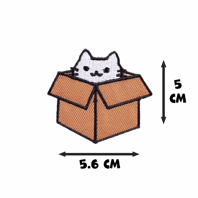 Термоаппликация "Кошки", животные, кошки, белый/чёрный/светло-коричневый