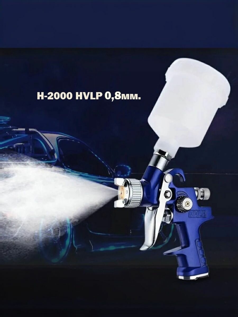МиниКраскопульт H-2000 HVLP 0,8мм. с верхним бачком 125мл