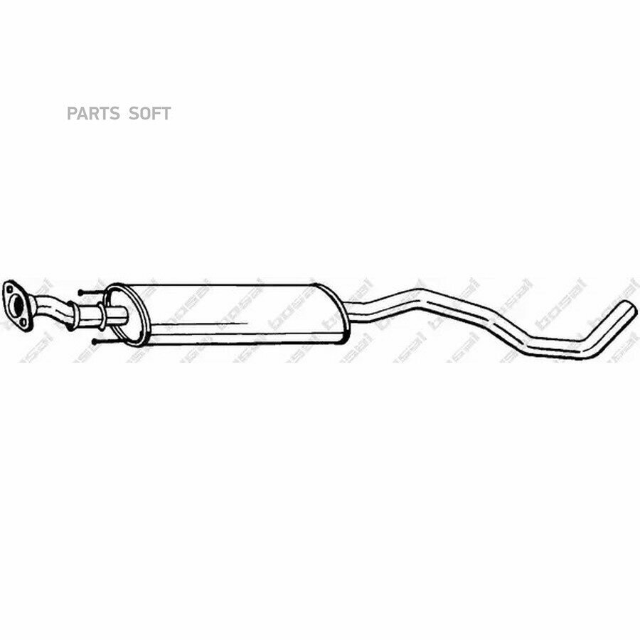 Глушитель центральный (NISS NOTE 07-09 ) от официального дистрибьютора, BOSAL, артикул 281959