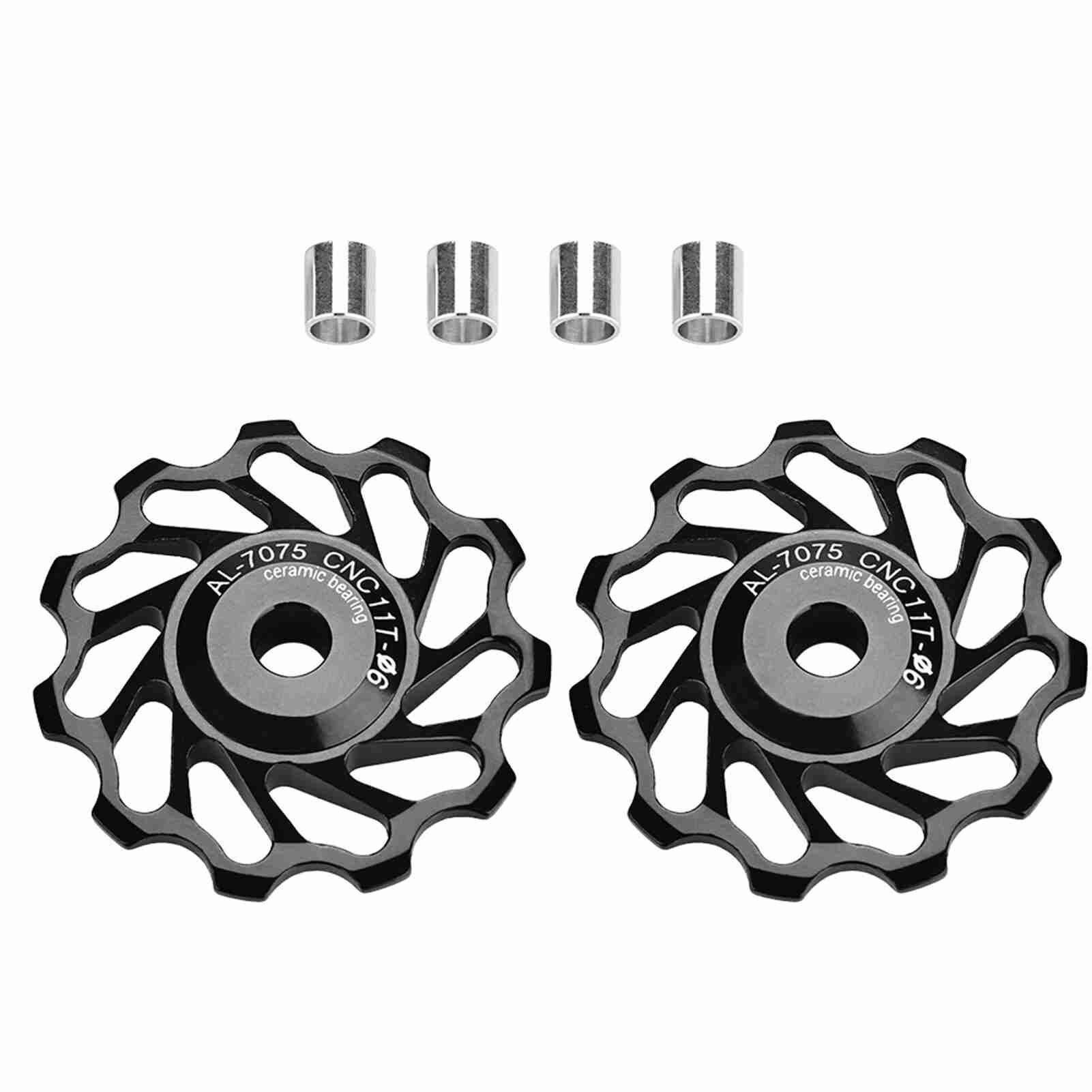 1 пара керамических подшипников MEIJUN, задний шкив, 11T, черный.