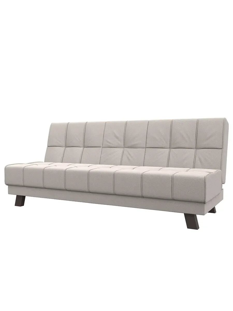 Диван прямой Феникс, 189x86x93 см, спальное место 188х118 см, подлокотник с подстаканниками, замша