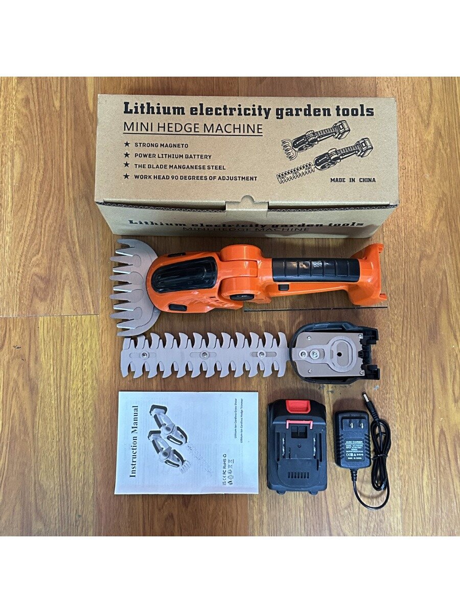 Аккумуляторный мини-кусторез для живой изгороди с литий-ионным аккумулятором