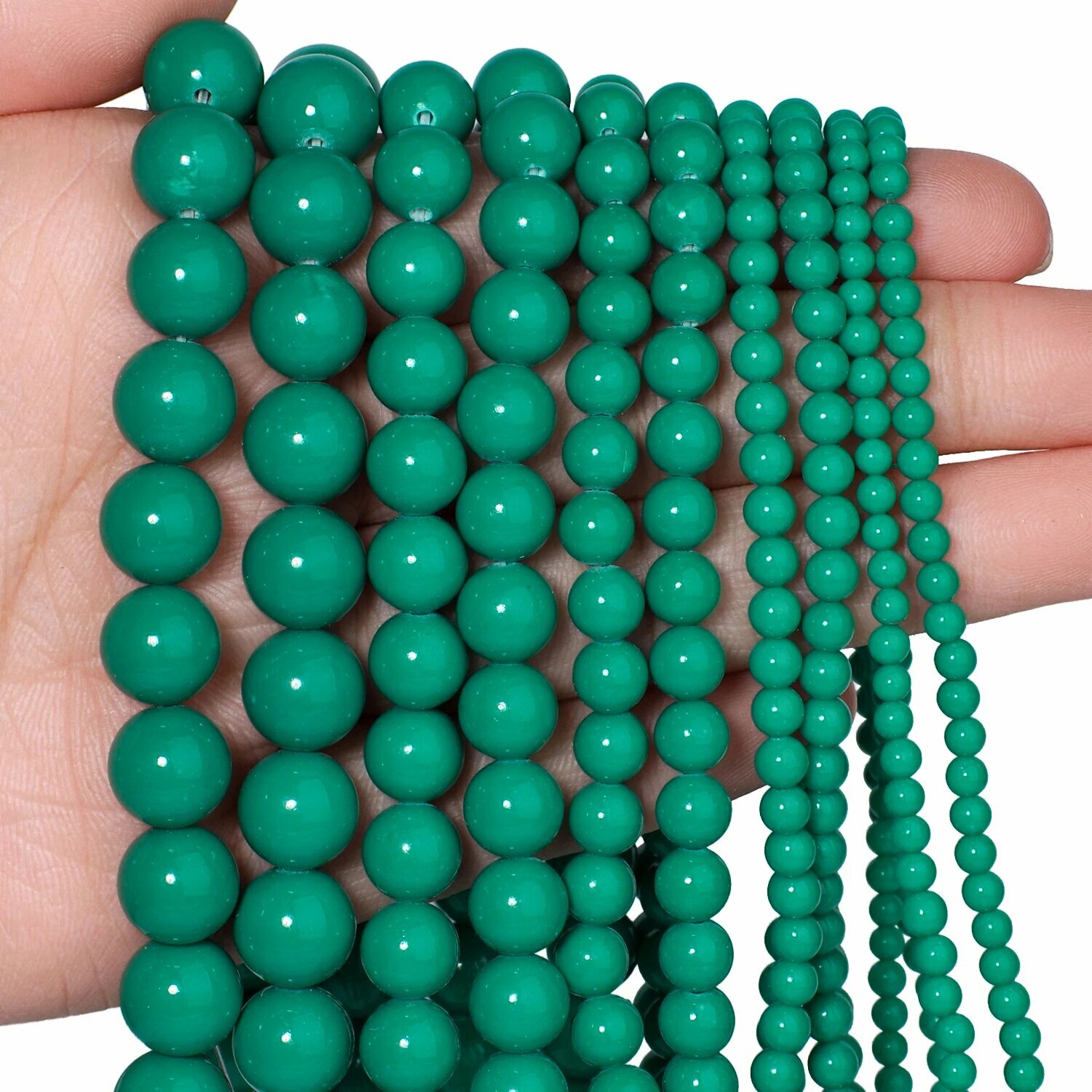 ГМB724 Говлит бусины голубые 3/4/6/8/10 мм 6mm about 55-60pcs, Green