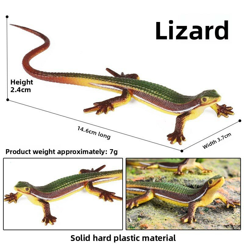 Realistic reptile replicas toy set plastic lizard and snake for kids gift and learning