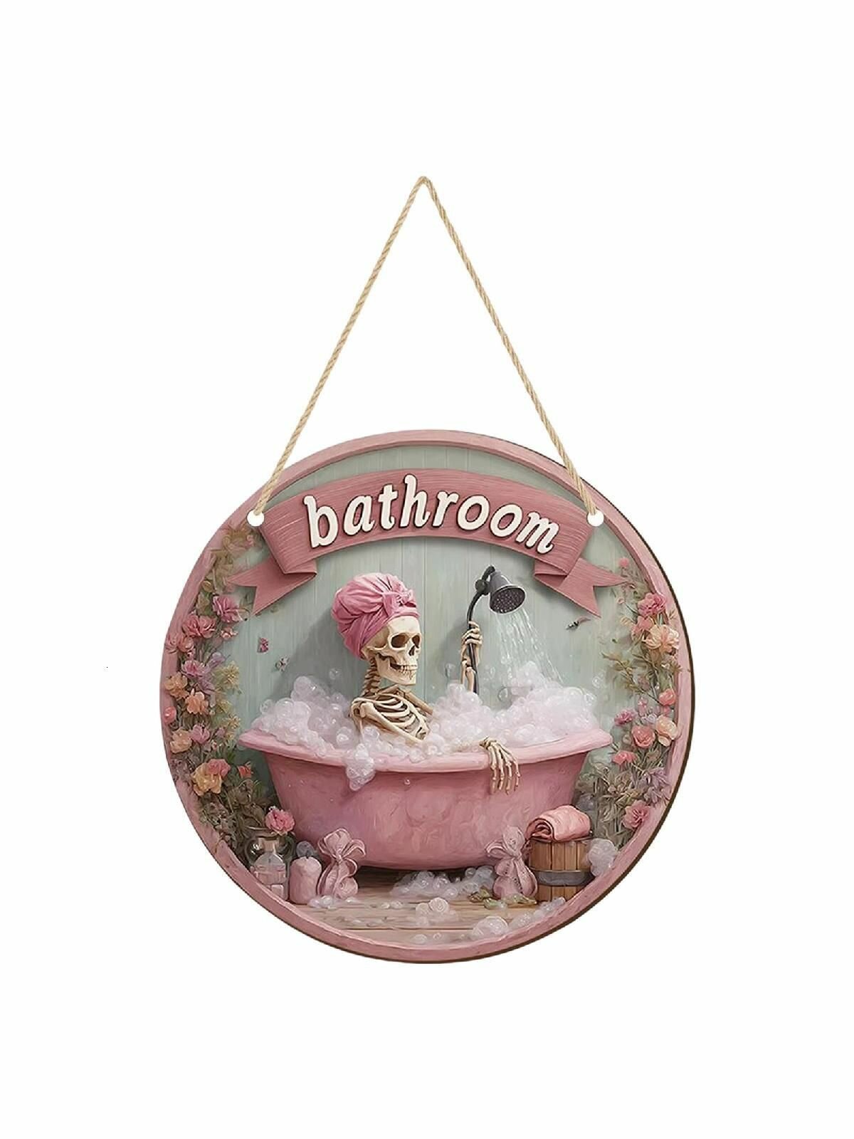 Статуэтка, Подвеска для Купания в виде Розового Черепа, Новинка для ванной комнаты на Хэллоуин-SCM1315