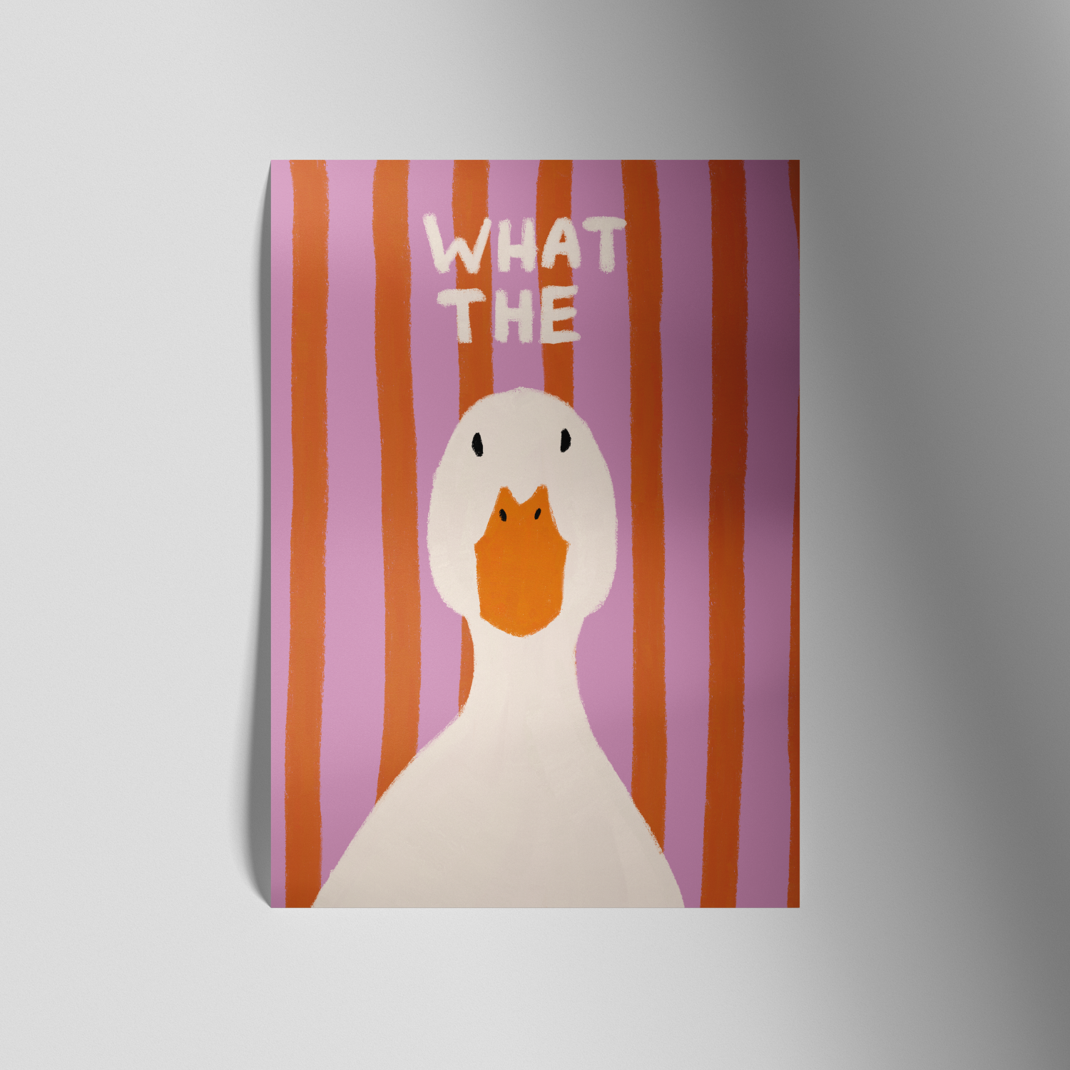 Постер без рамы A3 "WHAT THE DUCK", бумага, цифровая печать, формат А3 30x42 см в стиле Pinterest