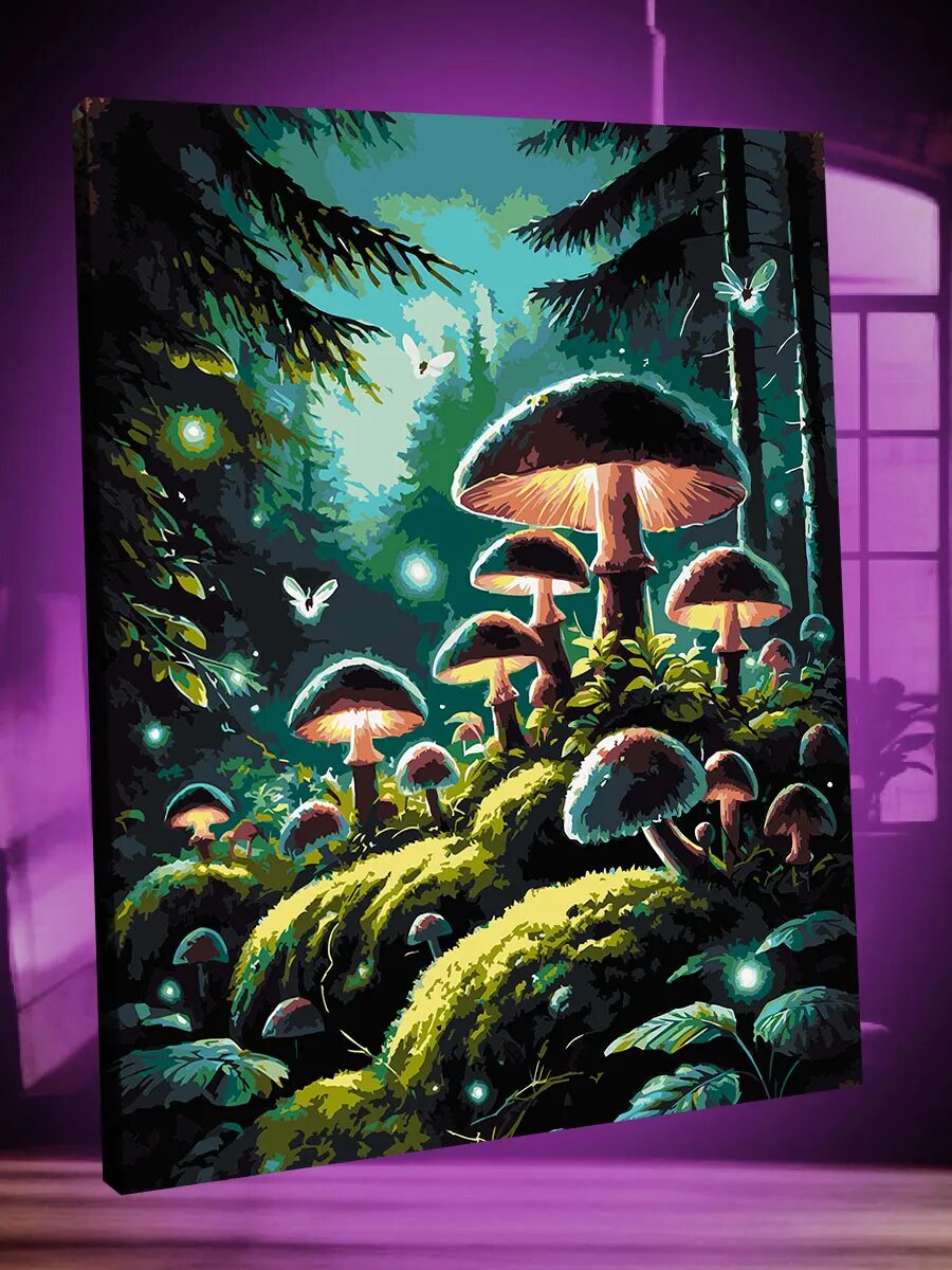 Картина по номерам Грибы