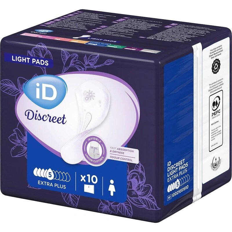 Прокладки урологические ID Light Discreet Extra Plus 10 шт/уп