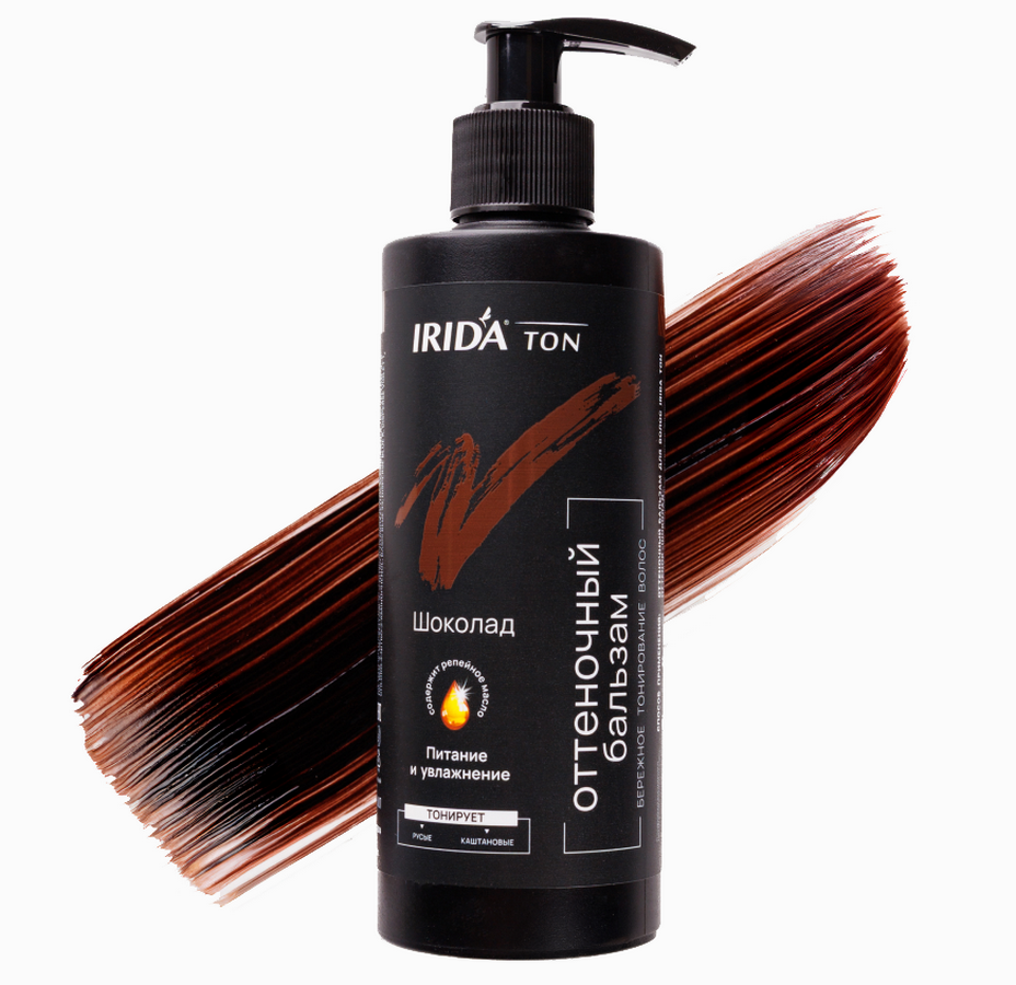 Irida Ton Оттеночный бальзам для волос "питание и увлажнение" 220 мл. шоколад