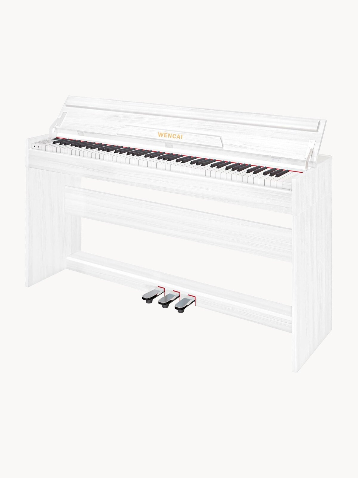 Цифровое пианино Wencai BL-8818,88 клавиш, взвешенной клавиатурой молоточковой, с крышкой клавиатуры педалЯми，белое