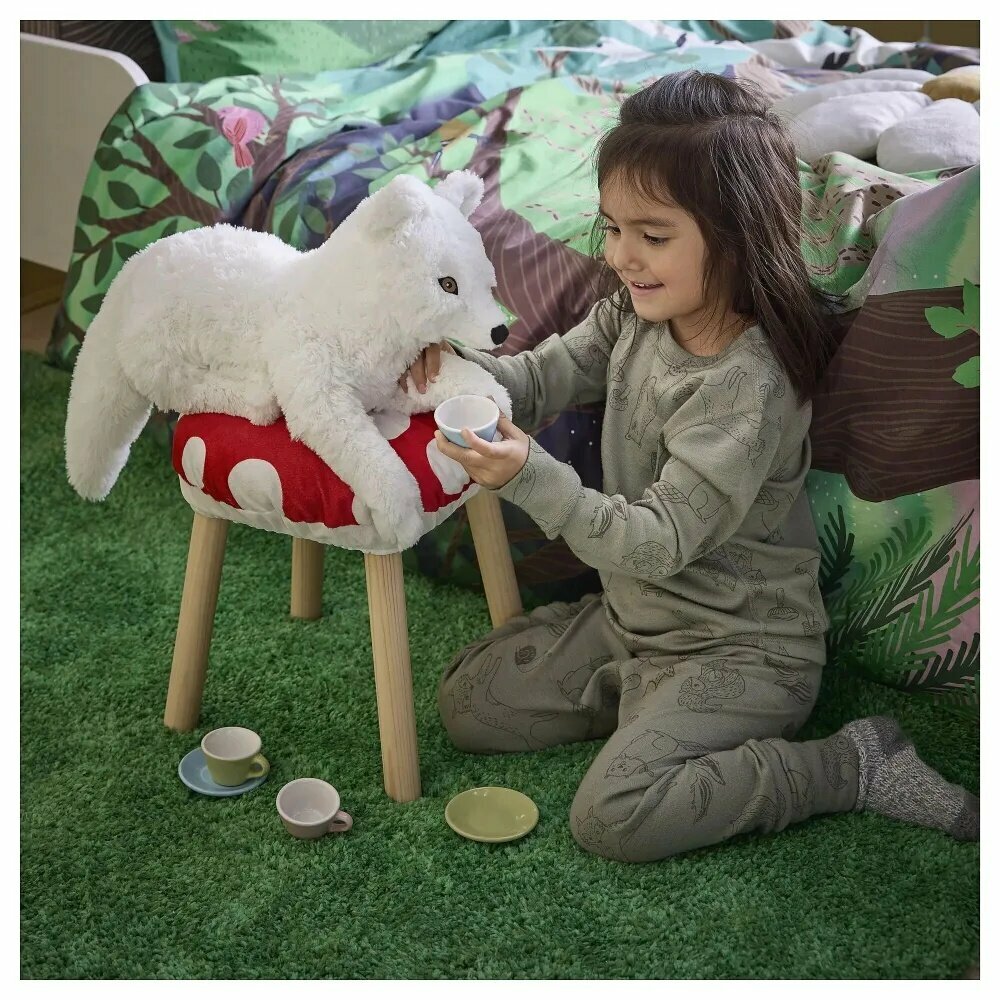IKEA SKOGSDUVA - мягкая игрушка, белый, 60 см, песец