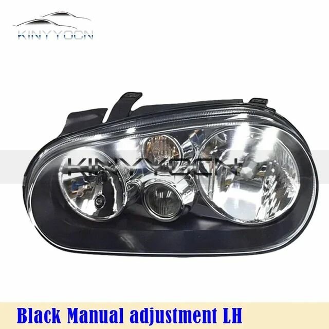 Фары автомобильные, 1 шт, арт. Для Volkswagen Golf IV 1997-2006 Черный Ручной головной фонарь