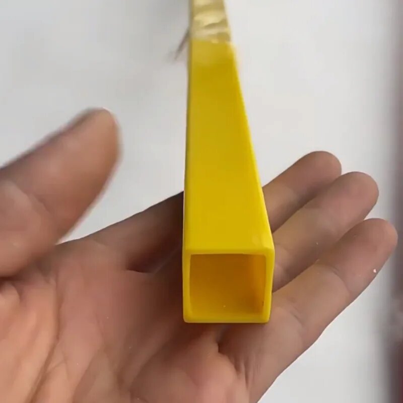 Поликарбонатная трубка 20x20 мм, 495 мм, 2 шт, красная и жёлтая 20x20x1.5mm 2Pcs, Yellow