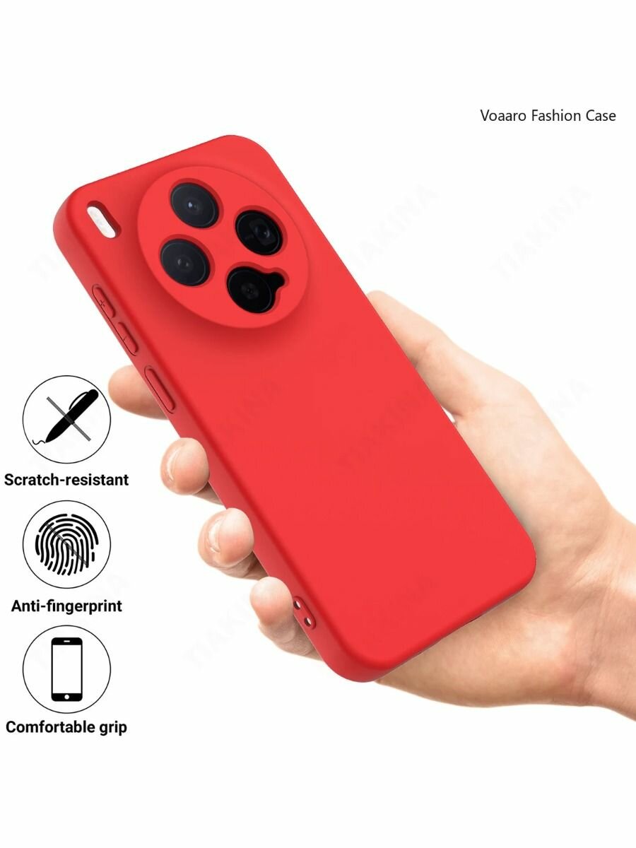 Противоударная крышка для Vivo X300 Case Soft Liquid Silicone Case заднего телефона Funda с ремешком