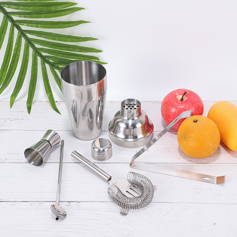 304 Нержавеющая сталь Набор для коктейлей Пятисоставной набор Коктейльные бокалы Барные инструменты Шейкер Барная посуда Индивидуальная версия