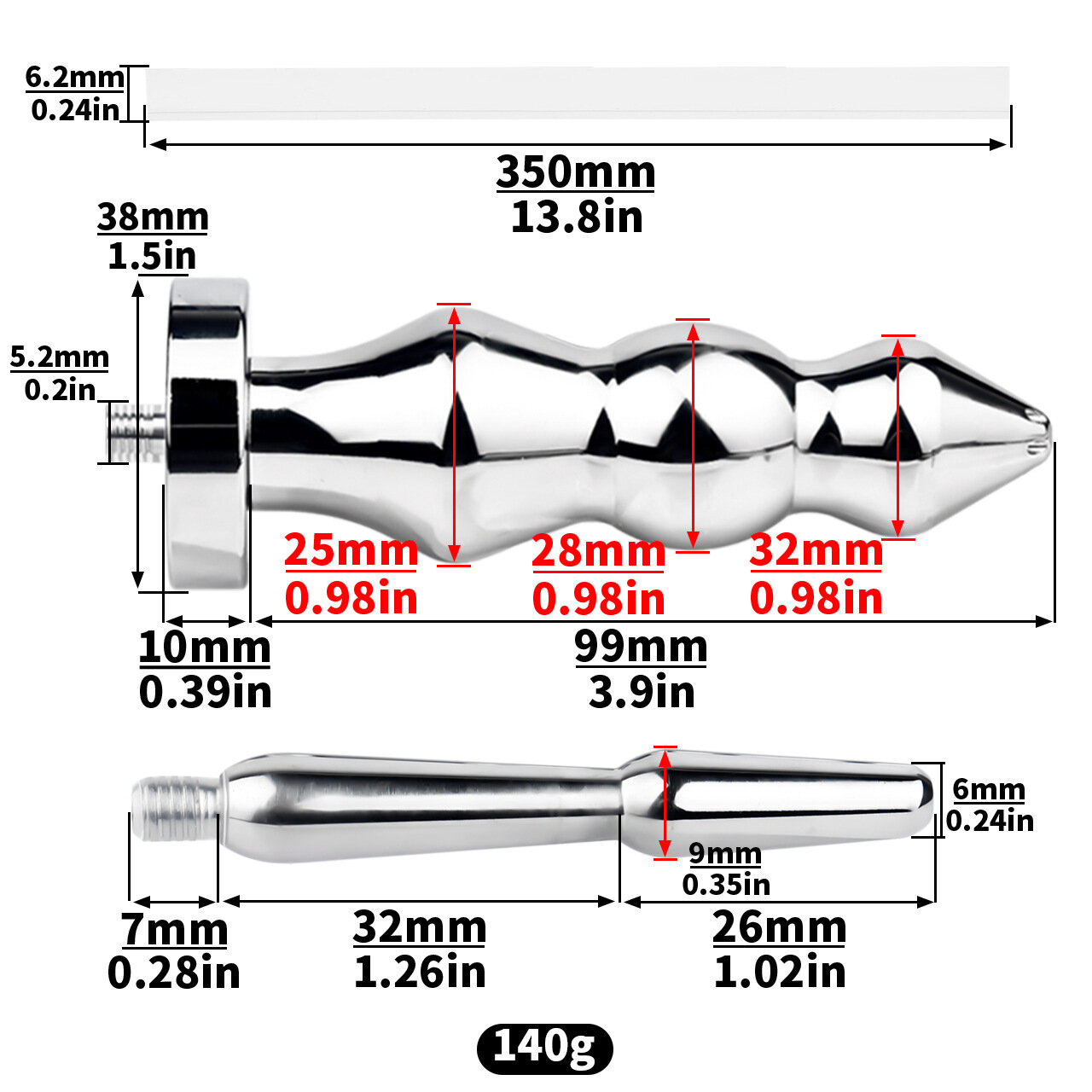 FRRK3272 Может блокировать мочеиспускание и мочеиспускание из нержавеющей стали FRRK-3272 Длинная анальная пробка