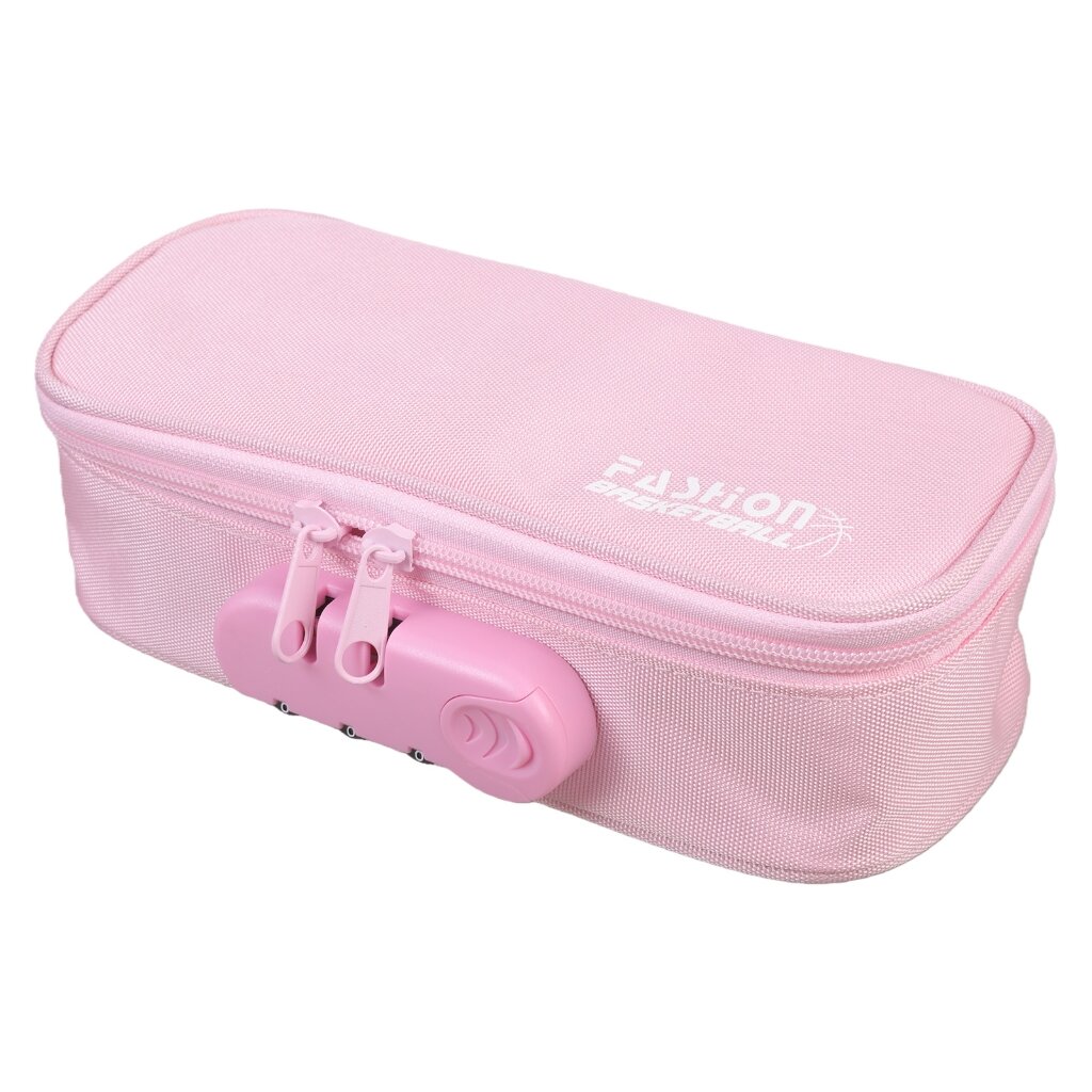 Пенал Большой емкости с Кодовым Замком, 4-секционный Холщовый Пенал, Сумка Для Ручек, Дорожная Косметичка 21,5x7x11 см