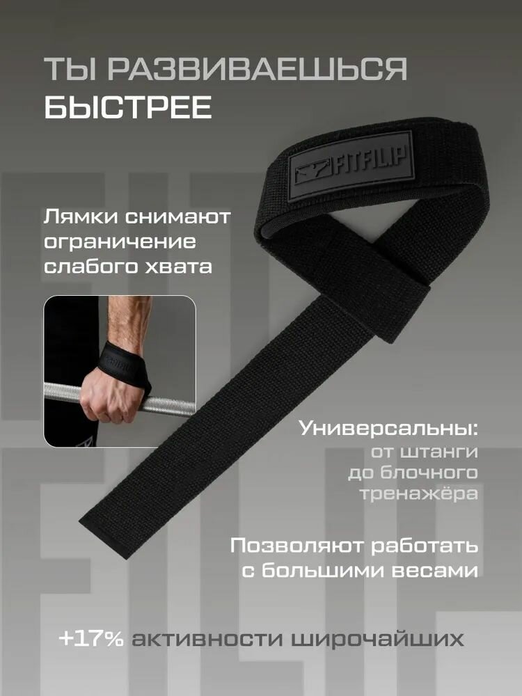 Лямки спортивные для становой тяги фитнеса и тренировок на турник