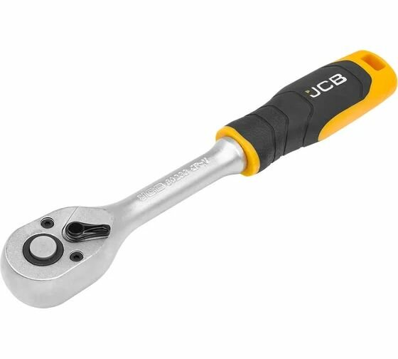 Трещотка реверсивная с резиновой ручкой 3/8" JCB