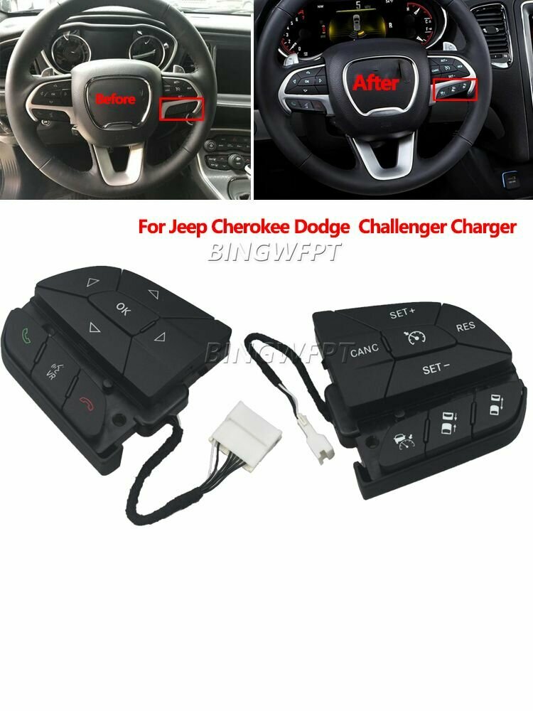 Для Dodge Challenger Charger Jeep Cherokee Chrysler 200 300 Многофункциональный переключатель управления рулевым колесом