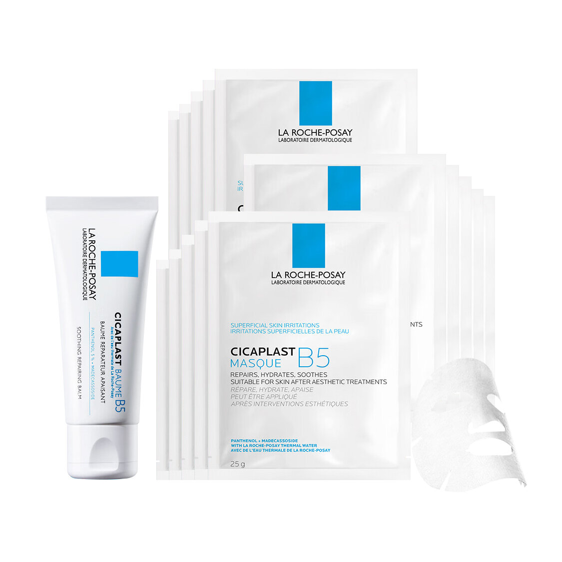 Крем для лица унисекс La Roche-Posay Cicaplast B5 восстанавливающий успокаивающий, 40 мл+25 г