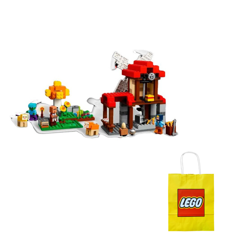 Конструктор LEGO Подарочный пакет Мой мир Ветряная мельница Ферма, 462 детали, 21262