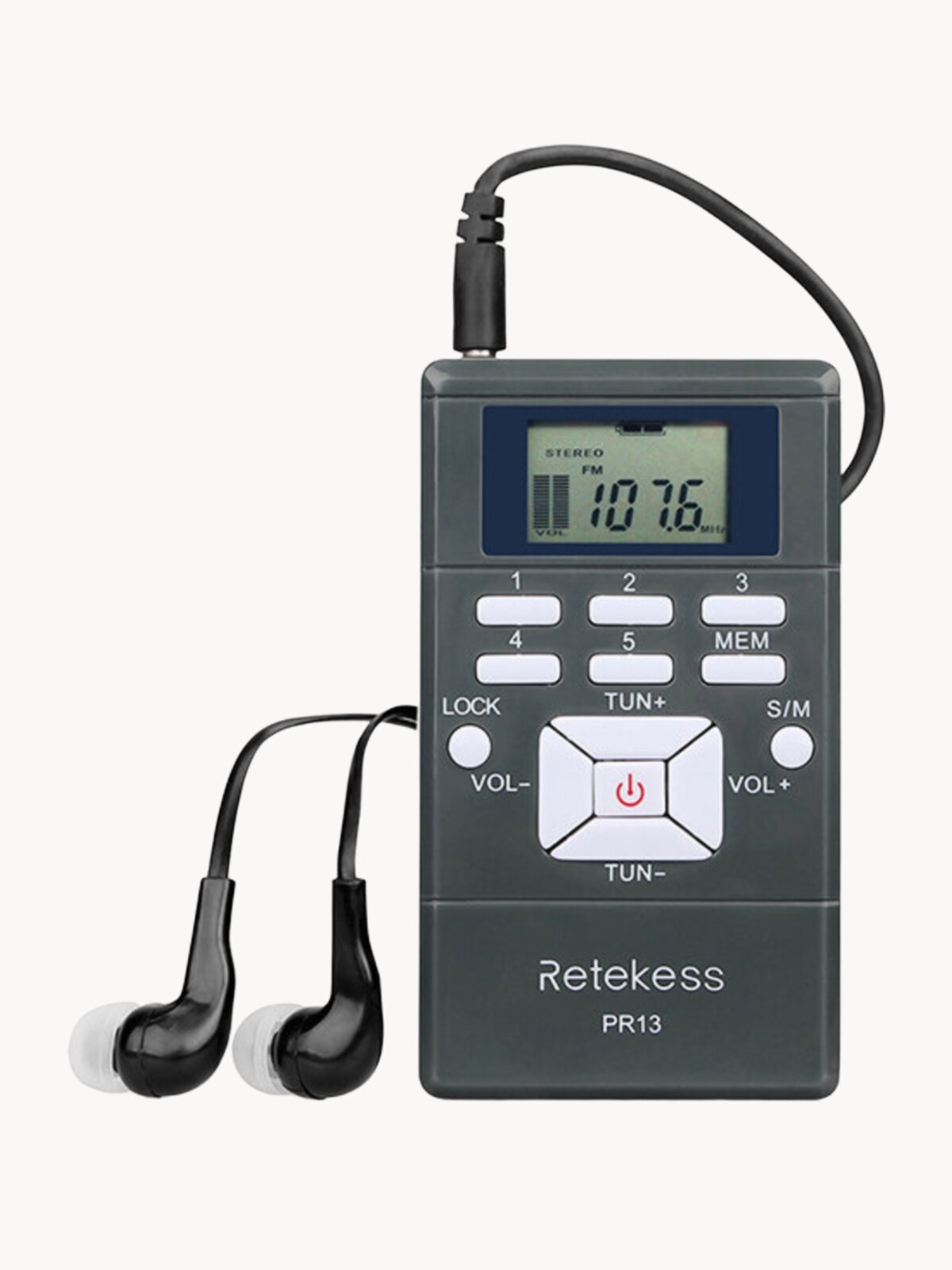 Радиогид retekess PR-13, приёмник с наушниками