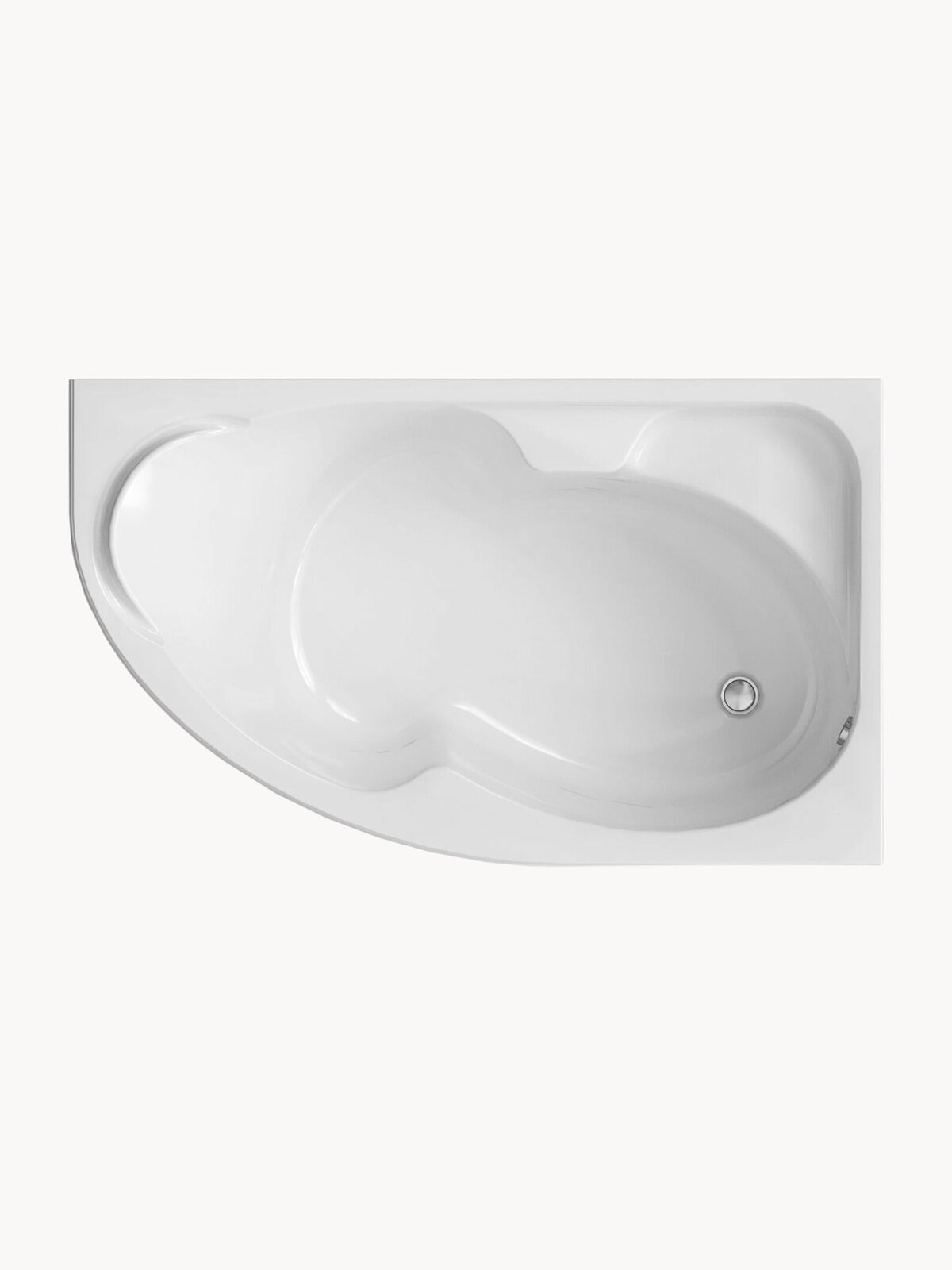 Ванна акриловая 150х90 см KATE Асимметричная правый угол, 100% сантехнический акрил, MODULEASY 01кей1590п