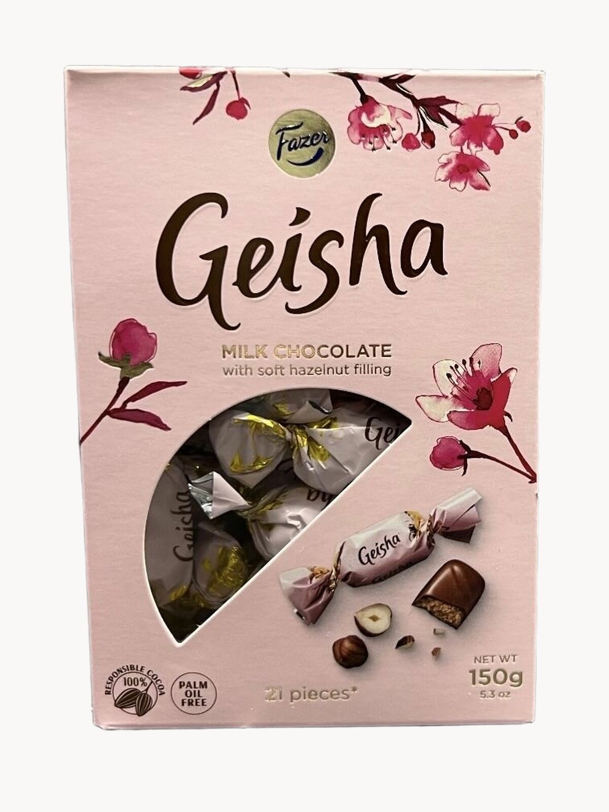 Fazer Geisha конфеты молочный шоколад с нежной ореховой начинкой 150 гр.