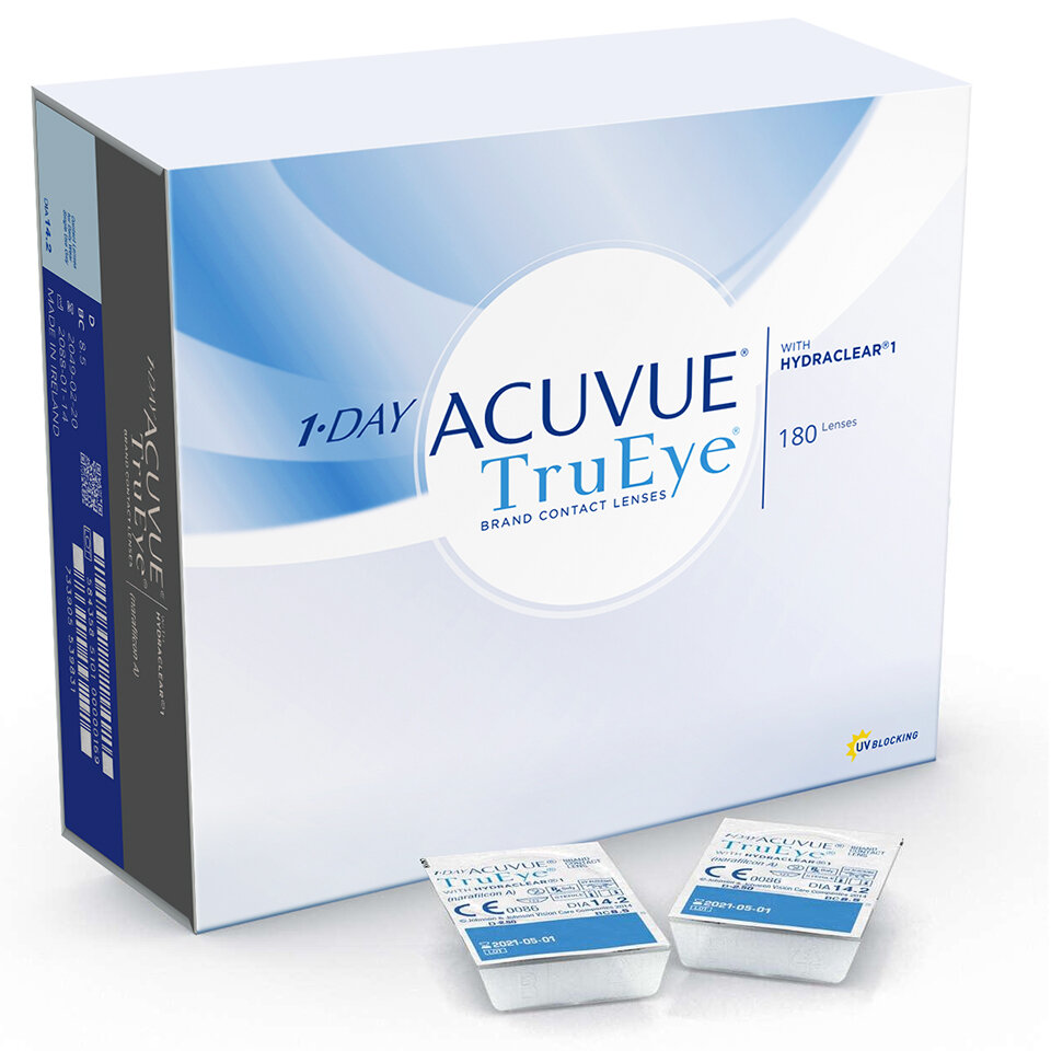 Контактные линзы ACUVUE TruEye 1-DAY, однодневные, силикон-гидрогель, R8.5, D-2.5