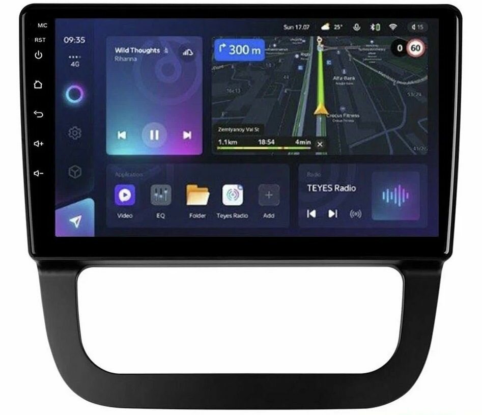 Автомагнитола с рамкой 2 din 10 дюймов для Volkswagen Jetta 5 (F3 вариант) 2005-2011 / Android 6Gb+128Gb / GPS / Поддержка сим-карты / Встроенные кулер охлаждения