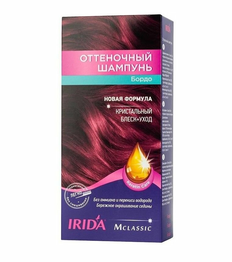 IRIDA Оттеночный шампунь М Классик Бордо, 75 мл